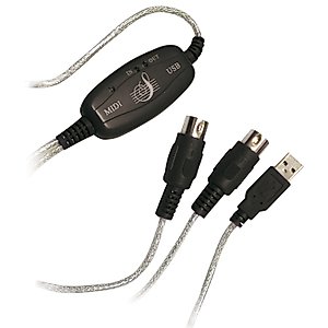AGPtek USB To MIDI Keyboard Interface Converter Cable Adapter Support Windows Win XP Win Vista Mac OS