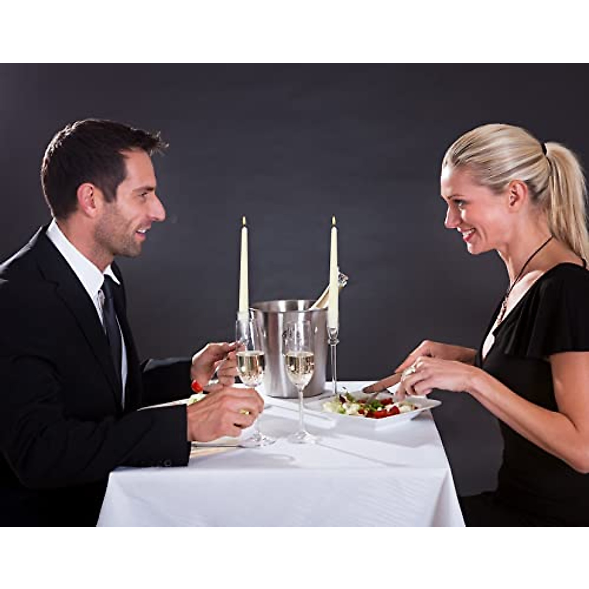 Taper Candles ,Tapered Candlesticks - Dripless 10 Inch Ivory Candles , Unscented Tall Dinner Candle, Long 8 Hour Burning Household Candles , 10 Pack