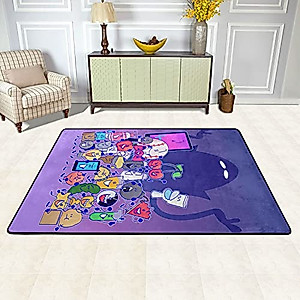 Bfdi Battle for Dream Anime Rug Soft Flannel Carpet 3D Non-Slip Area Rug Art Floor Mat Doormats Decorative Rugs for Bedroom Living Room 36"X24"