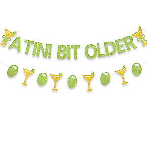 Gankbite Martini Bachelorette Party Decoration A Tini Bit Older Banner Birthday Bridal Shower Theme Garland