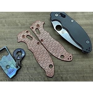 SEIGAIHA Copper scales for Spyderco MANIX 2