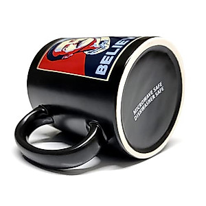 Mean Muggin Believe - 11oz Ceramic Black Mug - Artwork on Both Sides - Funny - Giftable Foam Box Protection - Inspired by Ted Lasso