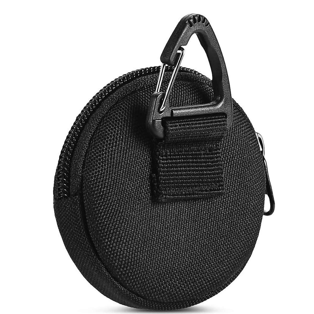 Nujiaa Coin Pouch, Small Coin Purse Keychain, Professional EDC Pouch Accessories Case for Military Gear Bags, Little Change Wallet, Wireless Headset Pack. (2PCS Black)