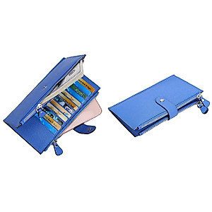 YALUXE Wallet for Women RFID Blocking Genuine Leather Multi Slots Organizer with Zipper Pocket Credit Card Holder Bifold