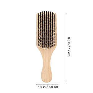 Healifty Stocking Stuffers Retro Beard Brush Double Head Oil Goat Hair Brush Multi- function Oil Head Brush Barber Shredded Hair Brush for Men Home Salon Use 11. 5x3. 7x4. 4cm Yule Gifts