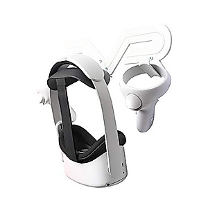 CNBEYOUNG VR Headset Wall Mount Storage Stand Hook Compatible with Quest 2 Pro Quest 3, Valve Index, PSVR 2, HTC Vive, Pico 4, Pimax VR MR XR Headsets and Controllers (White)