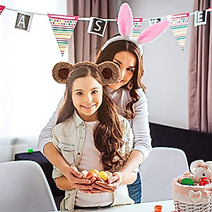 WLLHYF Easter Bear Ears Headband Cute Party Headwear Face Wash Headband Animal Head Wear Fashion Hairband Valentine's Day Hair Hoops Hair Accessories for Adult Kids Party Decoration