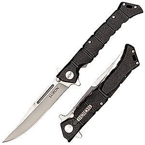 Cold Steel Luzon Series Folding Knife with Pocket Clip, Medium,Black/Silver