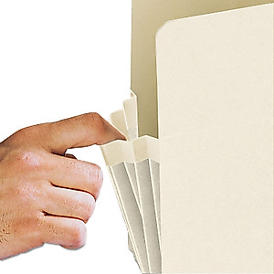 Smead End Tab File Pocket, Reinforced Straight-Cut Tab, 1-3/4" Expansion, Letter Size, Manila, 25 per Box (75114)