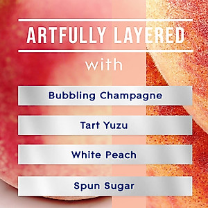 Glade Candle Yuzu & White Peach, Fresh Collection, Fragrance Candle Infused with Essential Oils, Air Freshener Candle, 3-Wick Candle, 6.8 Oz, 3 Count