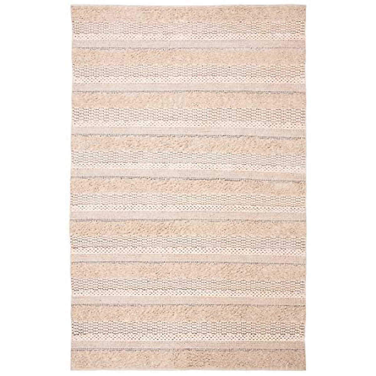 SAFAVIEH Natura Collection Accent Rug - 4' x 6', Ivory, Handmade Cotton, Ideal for High Traffic Areas in Entryway, Living Room, Bedroom (NAT651A)