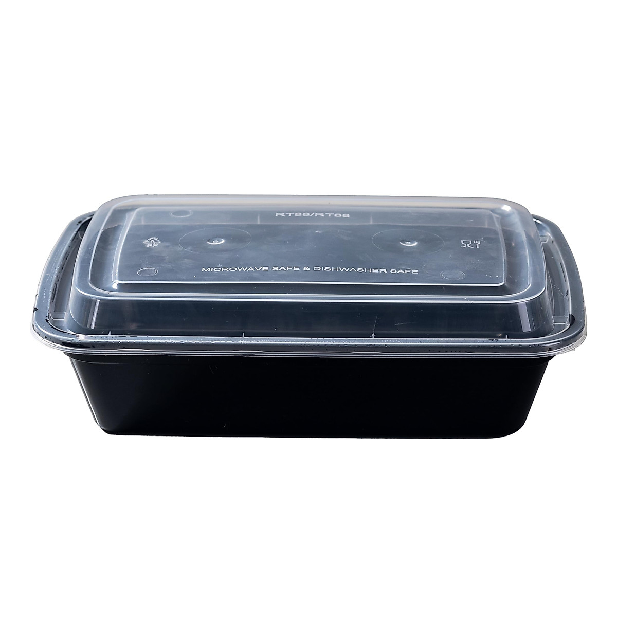 Microwave Safe Meal Prep Containers with Lids 38 oz - 50 Pack Plastic Food Storage Bowls for Lunch, Takeout, and Restaurant-Style Dining - Perfect for To-Go Meals, Salads, and Healthy Eating at Home
