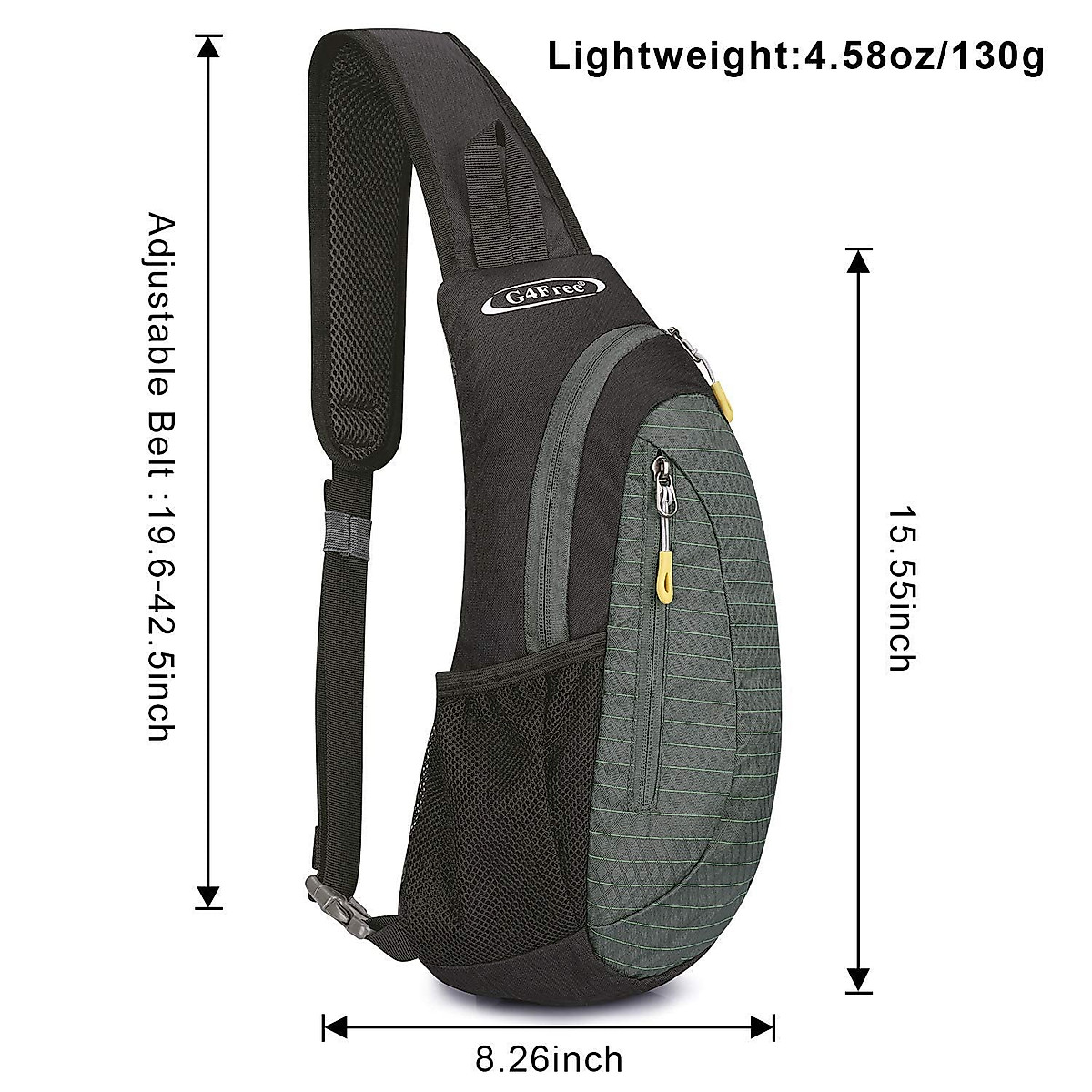 G4Free Sling Bags Chest Backpack For Man + RFID Multipurpose Left Right Sling Backpack For Cycling Hiking