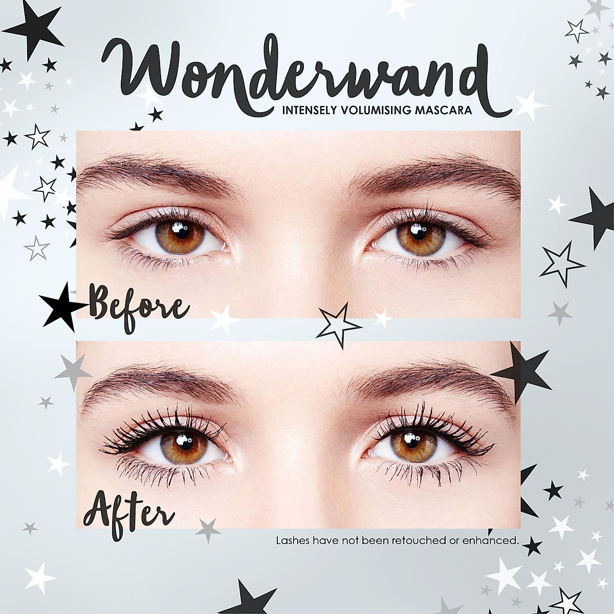 Ciaté London Wonderwand Mascara, Volumising & Lengthening Mascara, Carbon-Black Effect, Vegan, Fiber-Free for Full Effect, Adds Lash Volume & Curl, with Deep black Finish, 1 Count