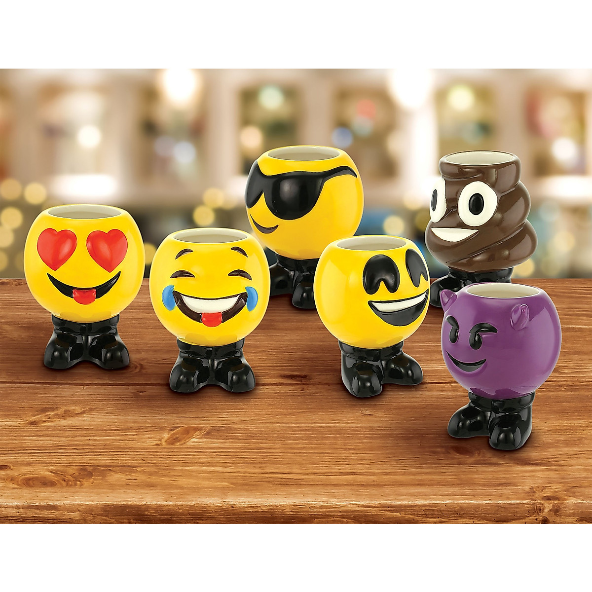 Kovot Set of 6 Ceramic Shot Glasses - Each Holds 3 Ounces