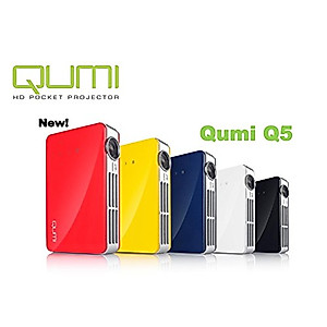 Vivitek Qumi Q5 500 Lumen WXGA HD 720p HDMI 3D-Ready Pocket DLP Projector with 4GB Memory (Black)