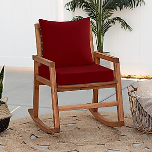 cozyide Outdoor Deep Seat Patio Cushions Set, Waterproof Outdoor Chair Cushions Set, Memory Foam Patio Furniture Cushions 24" x 24", Includes Seat Cushion & Back Pillow, Burgundy