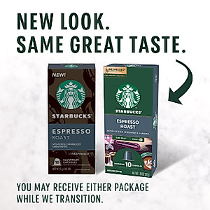 Starbucks by Nespresso Dark Roast Espresso (50-count single serve capsules, compatible with Nespresso Original Line System)