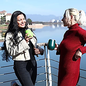 BJPKPK 2 pcs 12oz Insulated wine tumbler, 12oz Insulated Wine Tumbler with Lid,Unbreakable Stainless Steel Wine Glasses, Insulated Tumbler for Home & Outdoor, Light Pink