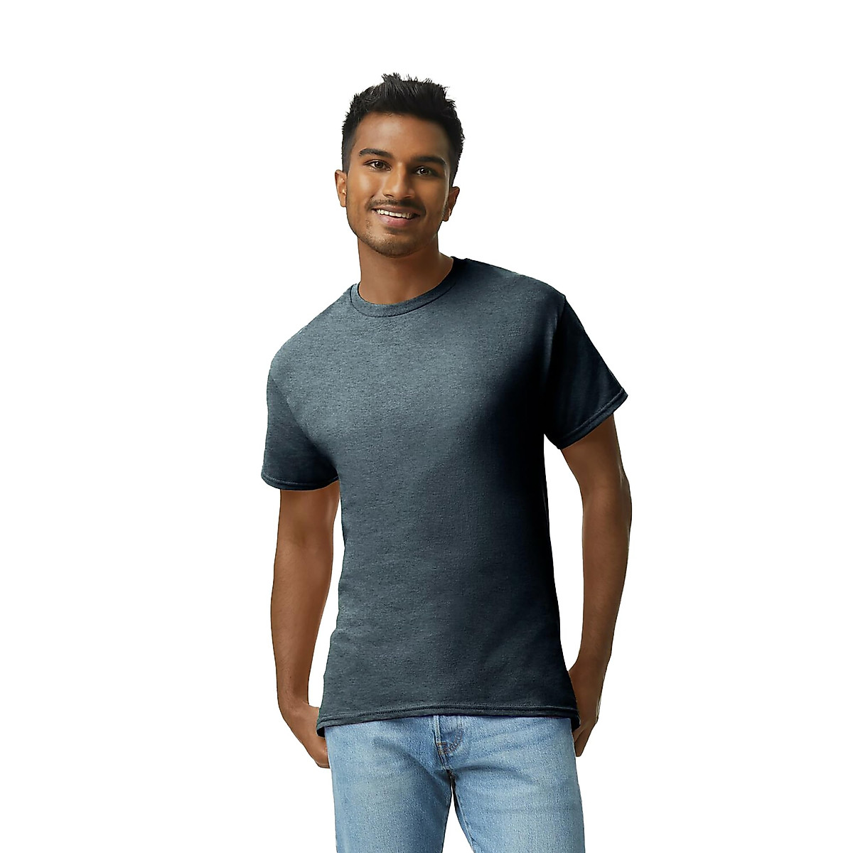 Gildan Adult Ultra Cotton T-Shirt, Style G2000, Multipack, Dark Heather (2-Pack), X-Large