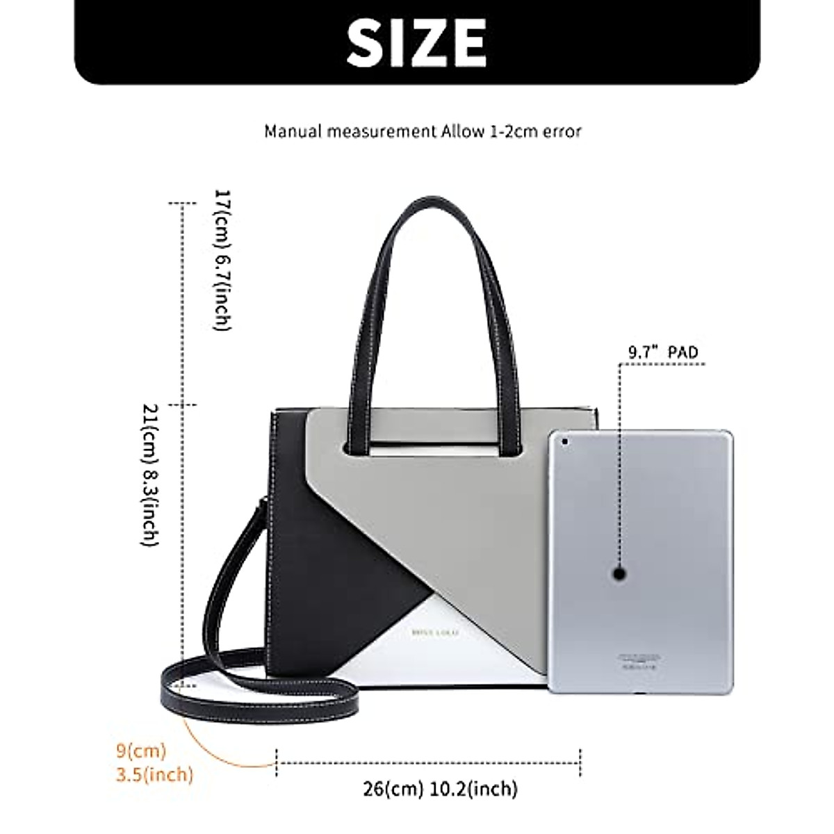 MISS LULU Fashion Purses and Handbags for Women, Ladies Top Handle Bags Pu Leather Shoulder Handbag Satchel Tote Bag Crossbody Satchel Purse