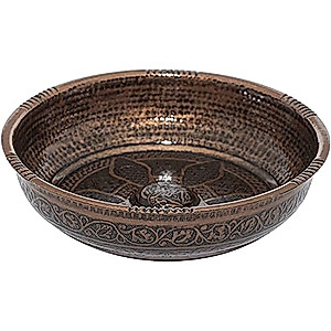 Alisveristime Turkish Authentic Copper Bath Bowl & Hammam Bowl (440gr (15.50 oz) Made of Zinc (Copper)
