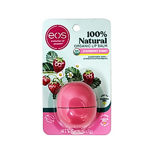 eos Smooth Lip Balm Sphere, Strawberry Sorbet 0.25 oz (Pack of 2)