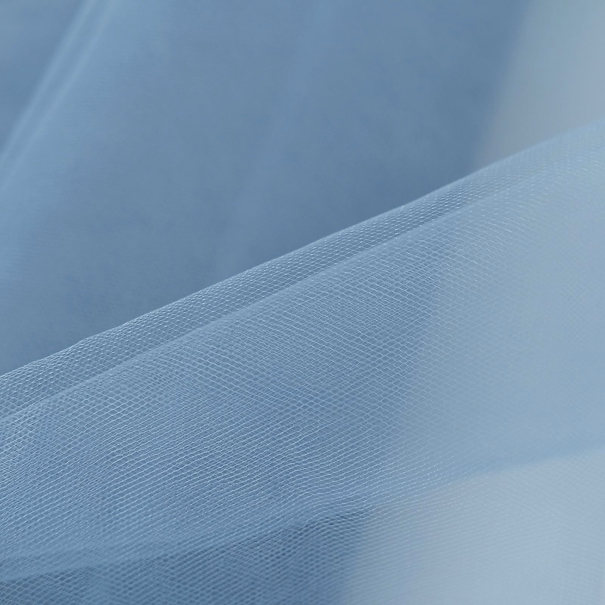 Efavormart 54" x 120 feet Extra Large Wedding Tulle Bolt for Party Decorations Banquet Event Sewing DIY Crafts Fabrics - Dusty Blue
