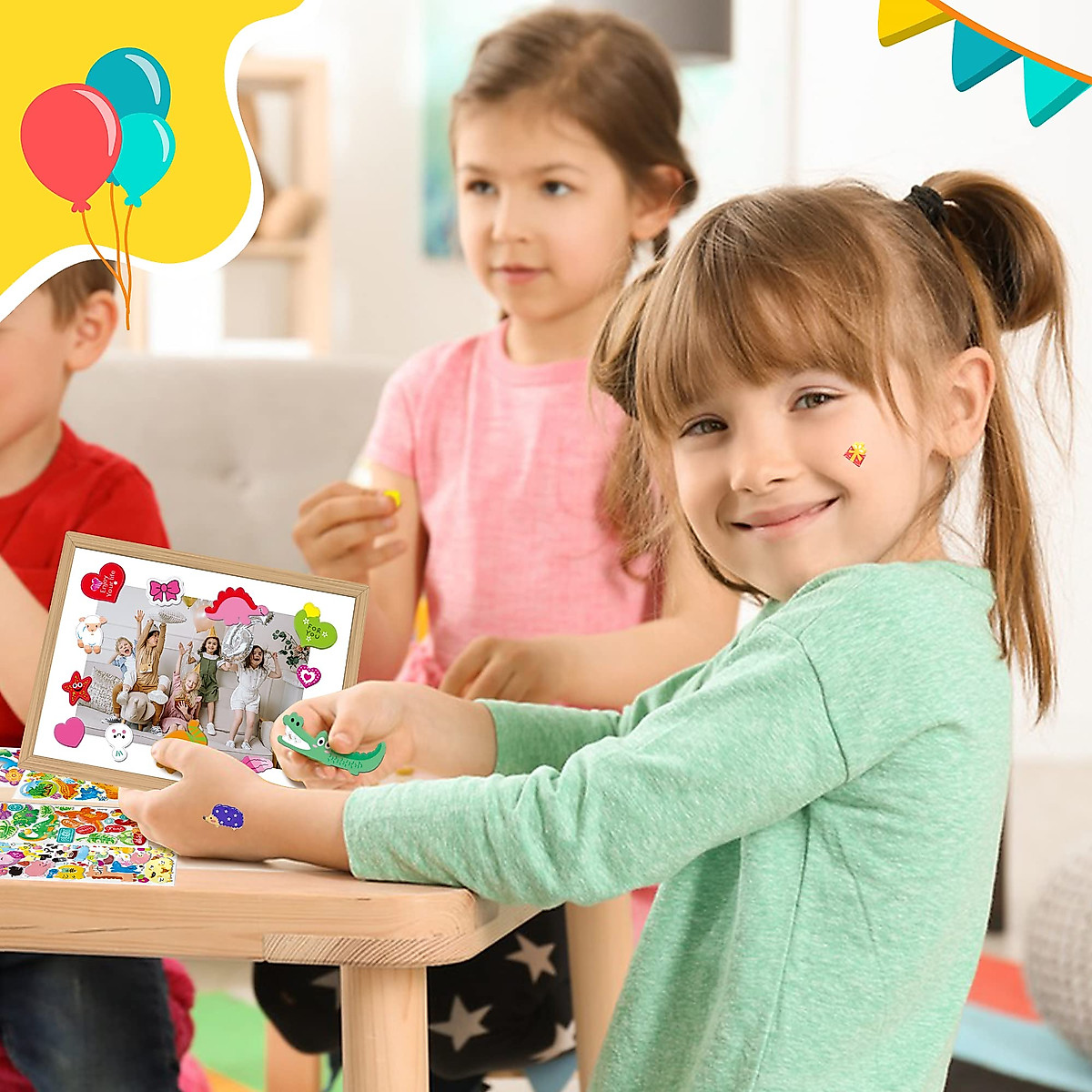 Stickers for Kids, 3D Puffy Stickers, 64 Different Sheets, 3200+ Cute Stickers, Including Animals, Cars, Airplane, Food, Letters, Flowers, Pets, Cakes and Tons More