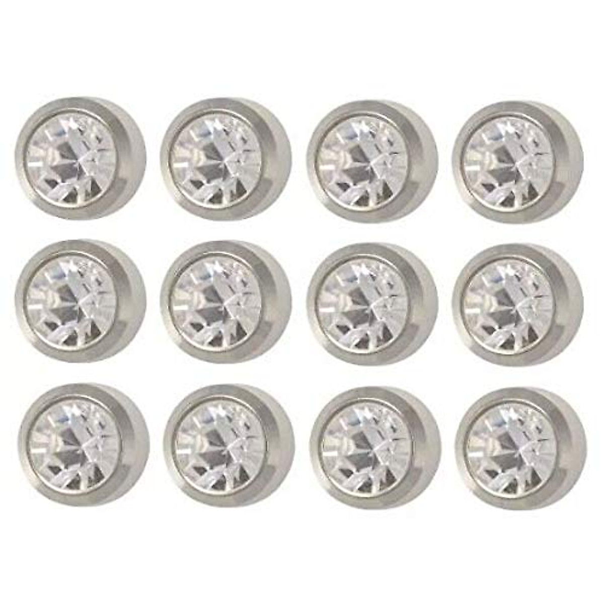 Studex Stainless Steel Bezel Setting with 3MM April Crystal Ear Piercing Stud (Dozen)