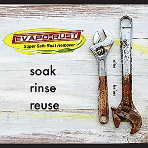 CRC Evapo-Rust Gel Rust Remover, 8 Fl Oz, Rust Remover for Vertical Surfaces, Eliminates Oxides from Aluminum, Cast Iron, and Steel