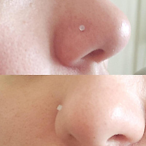 MODRSA Clear Nose Studs Clear Nose Rings for Work Clear Earrings for Sports Clear Piercing Jewelry Plastic Nose Rings for Surgery Septum Retainer Plastic Belly Button Rings Plastic Tongue Rings