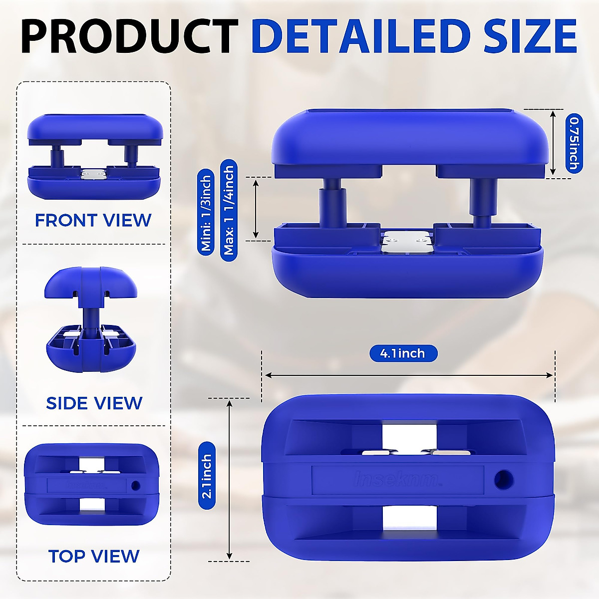 Edge Banding Trimmer,Veneer Trimmer with Tungsten Carbide Blades for Edge Trimmer Woodworking 1 Pack, Blue