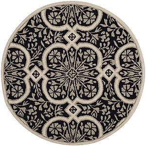 MARTHA STEWART x SAFAVIEH 4' Round Francesca MSR4551C Handmade French Painted Avignon Wool Area Rug