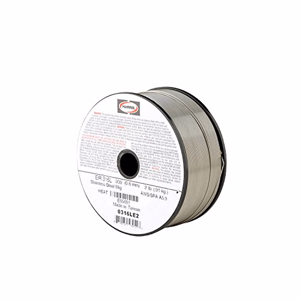 HARRIS 0316LE2 316L Welding Wire, Stainless Steel Spool, 0.030" x 2 lb.