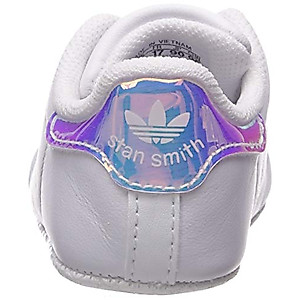 adidas Originals baby boys Stan Smith Sneaker, White/White/Silver Metallic, 3 Infant US