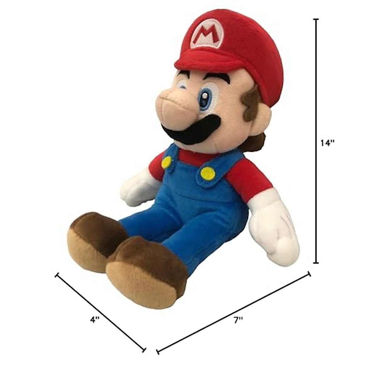 "Little Buddy 1583 Super Mario All Star Collection - 1583 - Mario Medium Stuffed Plush, 14""", multi-colored