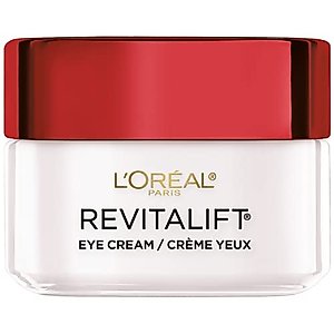L'Oreal Paris Skincare Revitalift Anti-Wrinkle and Firming Eye Cream with Pro Retinol, Treatment to Reduce Dark Circles, Fragrance Free, 0.5 oz.