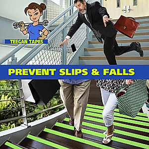 Anti Slip Tape | Glow in The Dark | Non-Slip Safety Friction Tape | Waterproof Outdoor | Home, Commercial & Industrial Use, Stair Tread, Ladders | Clear Grip Tape | 2 in x 30 Ft