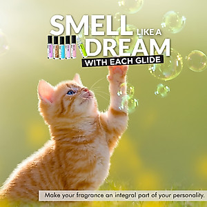 DEMETER Fragrance Library - Classic Six Piece Roll On Perfume Oil Set – Baby Powder, Kitten Fur, Pure Soap, Pixie Dust, Clean Skin, Jasmine