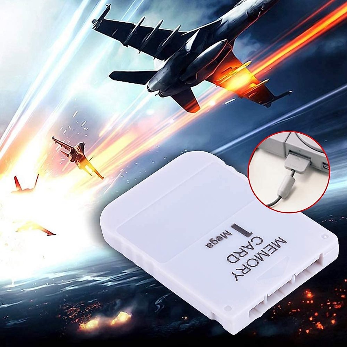 Memory Card Portable 1MB Memory Card Stick for Sony PS1 Compatible with Any One Games White [video game] [video game]