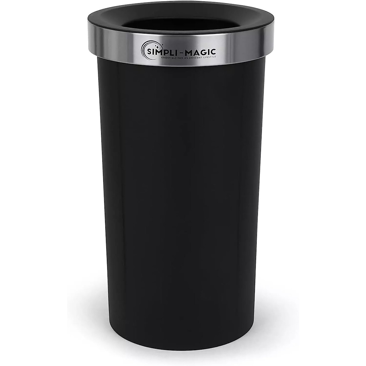 Simpli-Magic 50 Liter / 13.2 Gallon Soft-Close, Smudge Resistant Trash Can with Foot Pedal and Built in Filter- Stainless Steel, Sleek Finish