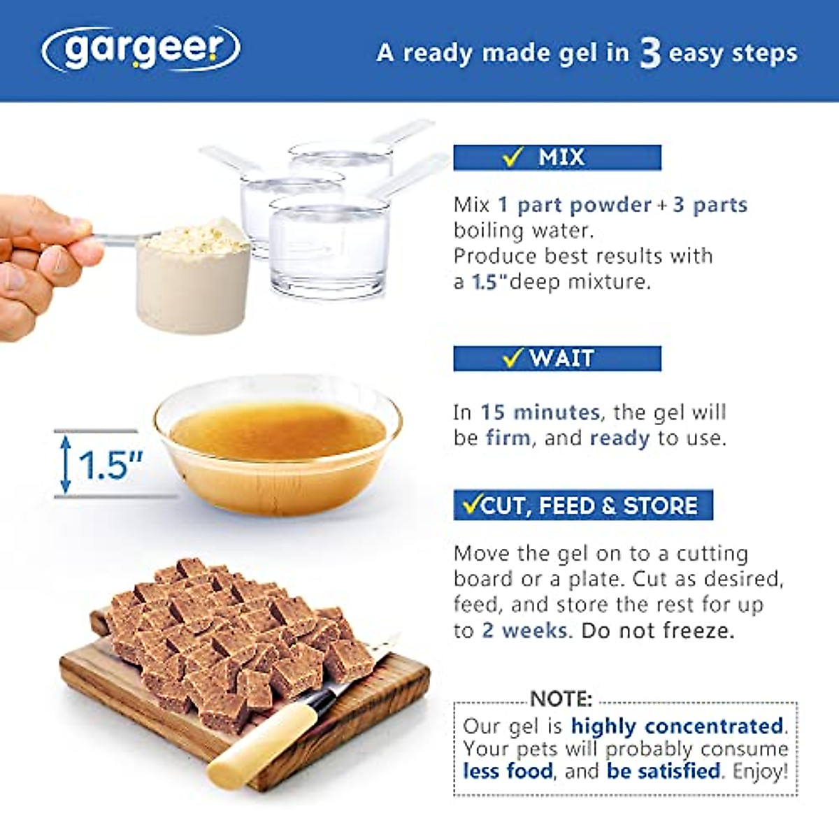 Gargeer 3oz Bearded Dragon Food. Complete Gel Diet for Both Juveniles and Adults. Proudly Made in The USA, Using Premium Ingredients, Fortified Gourmet Formula. Enjoy!