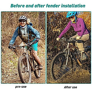 MAKELEN Front Fender for Road Bike and MTB - Mud Guard Mudflap for E-bike - Black