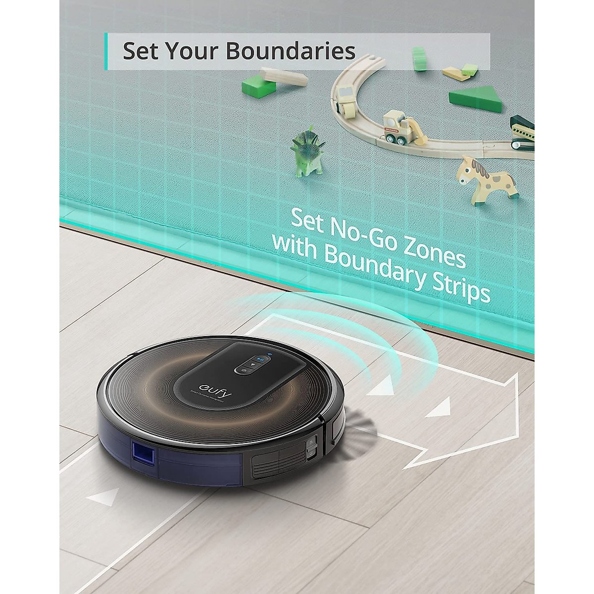 eufy by Anker, RoboVac G30 Edge, Robot Vacuum with Dynamic Navigation 2.0, 2000 Pa Suction, Wi-Fi, Boundary Strips, for Carpets and Hard Floors, Ideal for Pet Owners