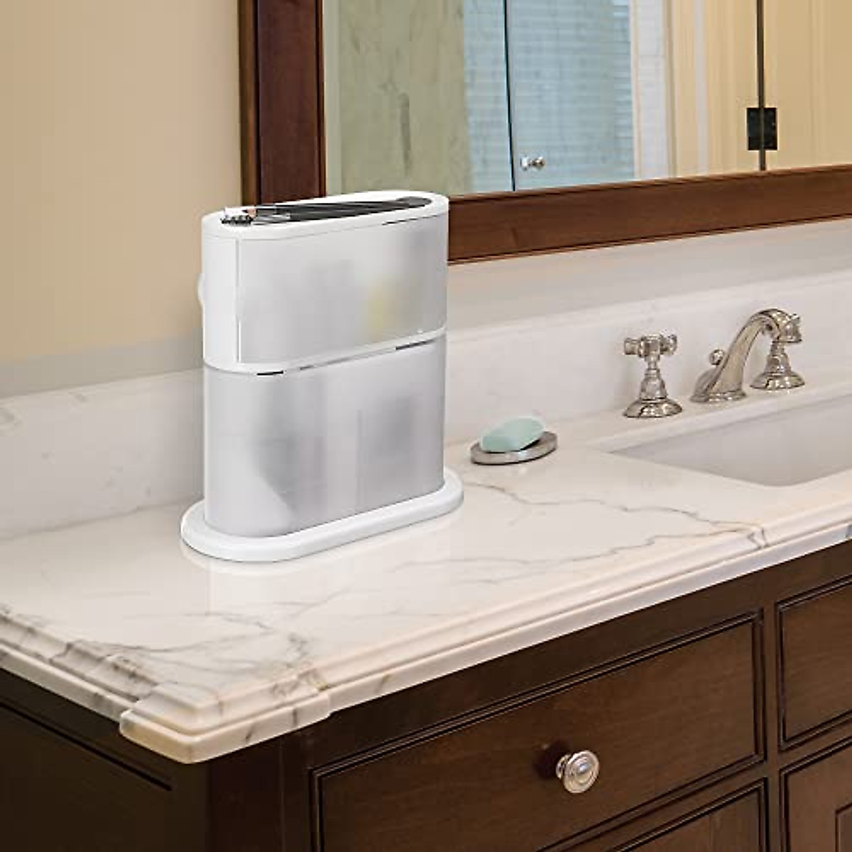 Polder 2-Tier Swivel Bath Storage with rotating caddy and dual-sided access for convenient storage