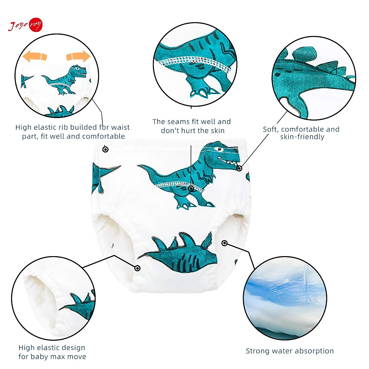 Joyo roy 6Pcs Training Underwear For Boys 5t Boys Underwear 5t Underwear Boys Toddler Underwear Boys 5t Boys Toddler Panties Toddler Boys Underwear Training Underwear 5t Toddler Potty Training