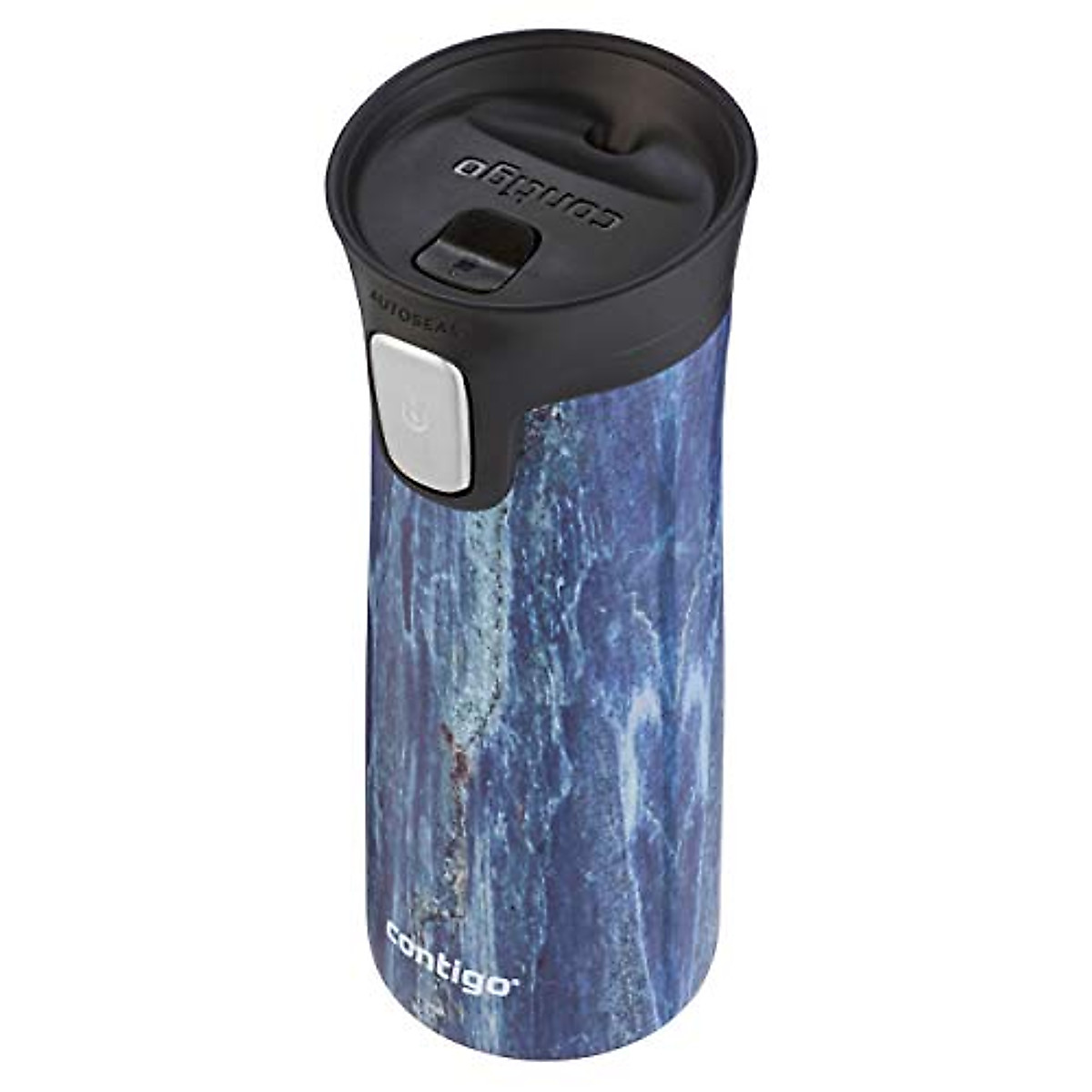 Contigo Pinnacle Autoseal Travel Mug, Stainless Steel Thermal Mug, Vacuum Flask, Leakproof Tumbler, Coffee Mug with BPA Free Easy-Clean Lid, Blueslate, 420 ml