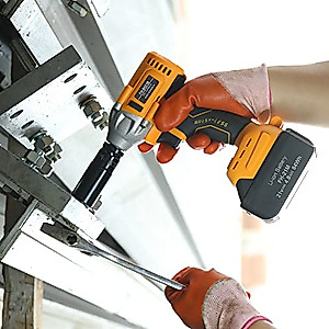 Aokia Cordless Impact Wrench, 21V Impact Driver Kit with 4.0Ah Li-ion Battery, 1/2" Impact Gun Max Torque 260 ft-lbs (300N.m), 4 Drive Impact Sockets and Tool Box