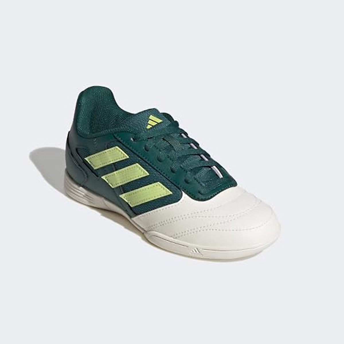 adidas Super Sala 2 Sneaker, Collegiate Green/Pulse Lime/Off White, 1.5 US Unisex Little Kid